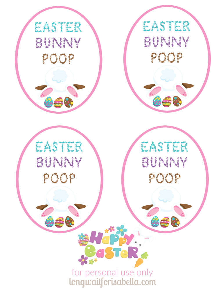Easter Treat: Easter Bunny Poop Printable